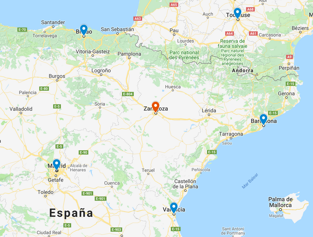 ¿Cómo llegar a Zaragoza? – WordCamp Zaragoza 2019